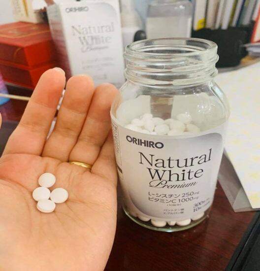 Viên uống trắng da natural white premium orihiro, 300 viên lọ