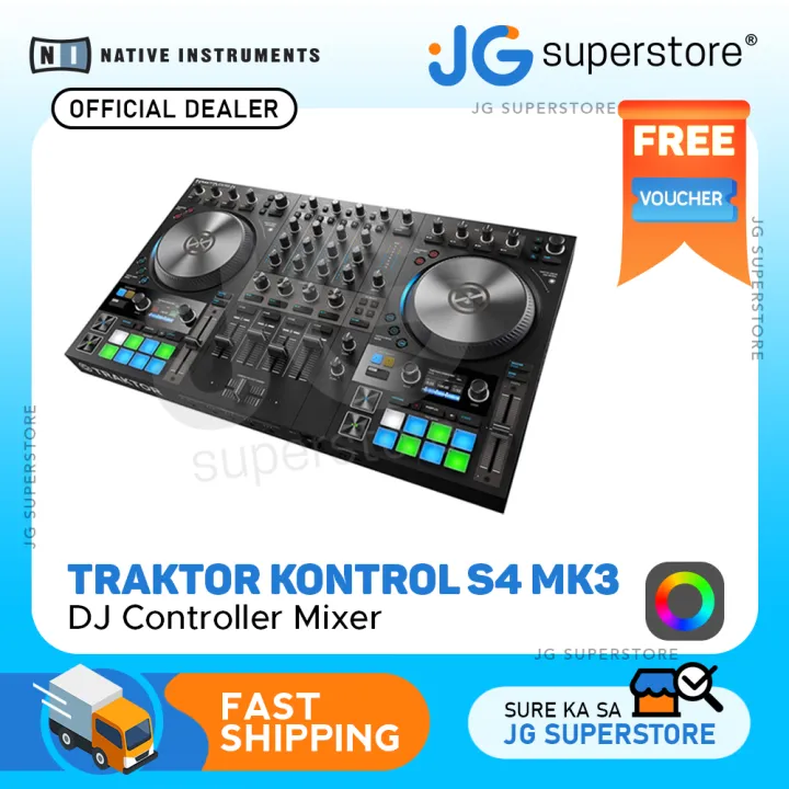 Native Instruments Traktor Kontrol S4 MK3 4-Channel DJ Controller Mixer ...