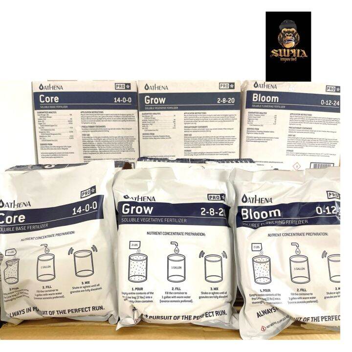 ATHENA - Pro Line - Grow Core Bloom ซองแท้อเมกา ปุ๋ยเซ็ต PRO ปุ๋ยหลักทำ ...