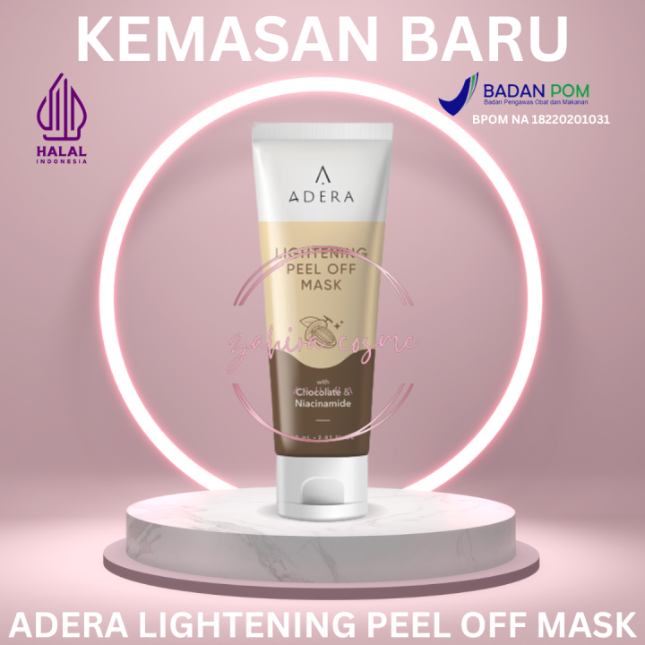 ADERA LIGHTENING PEEL OFF MASK DENGAN COKLAT & NIACINAMIDE | Lazada ...