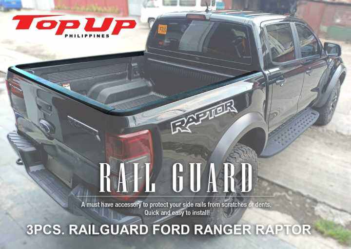 FORD RANGER RAPTOR 2020 RAIL GUARD / BED RAIL GUARD - BLACK | Lazada PH