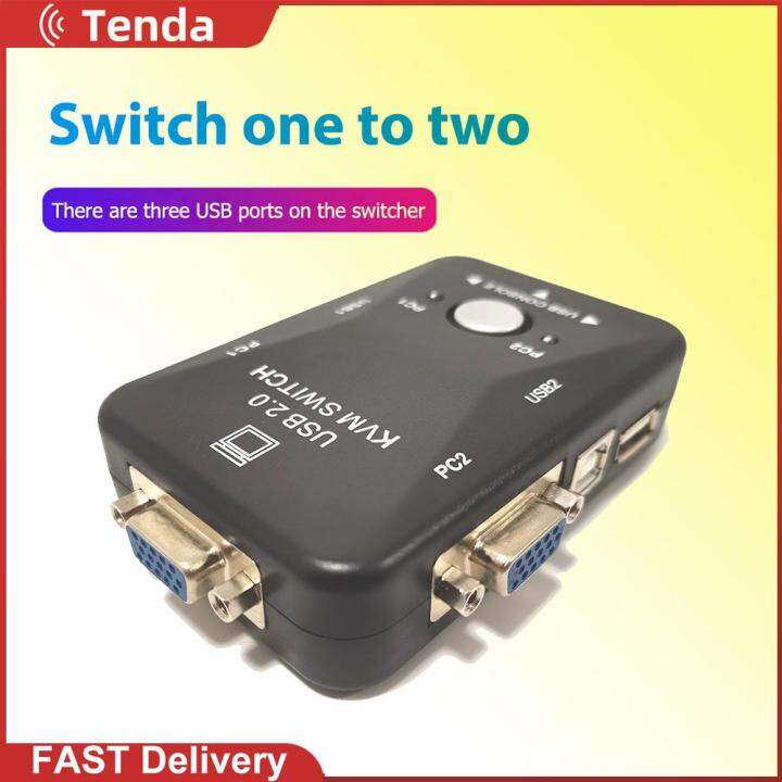 USB KVM Switch Switcher Adapter 1920x1440 250MHz VGA Switch Splitter ...