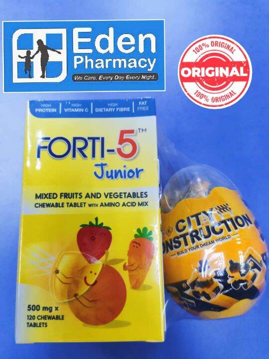 FORTI-5 Junior Mixed Fruit and Vegetables with Amino acid mix ( 500mg x ...