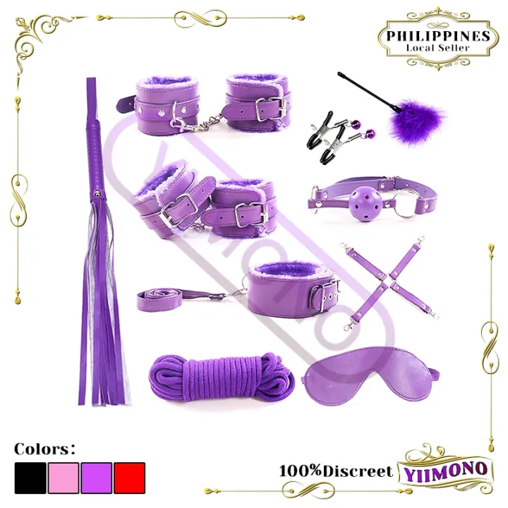 Sexual Abuse Tools【10 in 1】SM Leather Plush BDSM Hand and Foot Copy Set ...