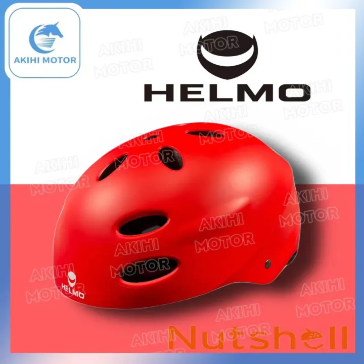 [AKIHI MOTOR] MOTORCYCLE HELMO NUTSHELL HELMET 108 ADJUSTABLE | Lazada PH