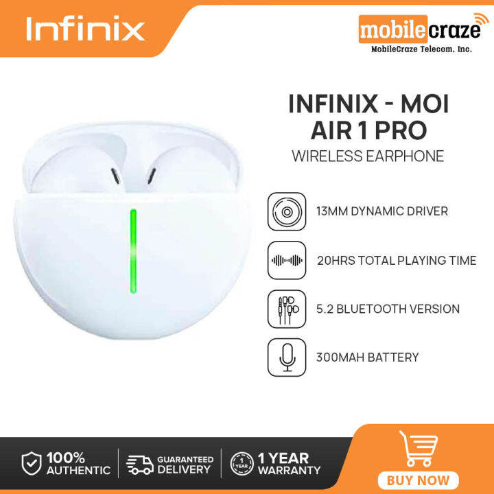 Infinix – Moi Air 1 Pro Bluetooth | Wireless Earphone | Lazada PH