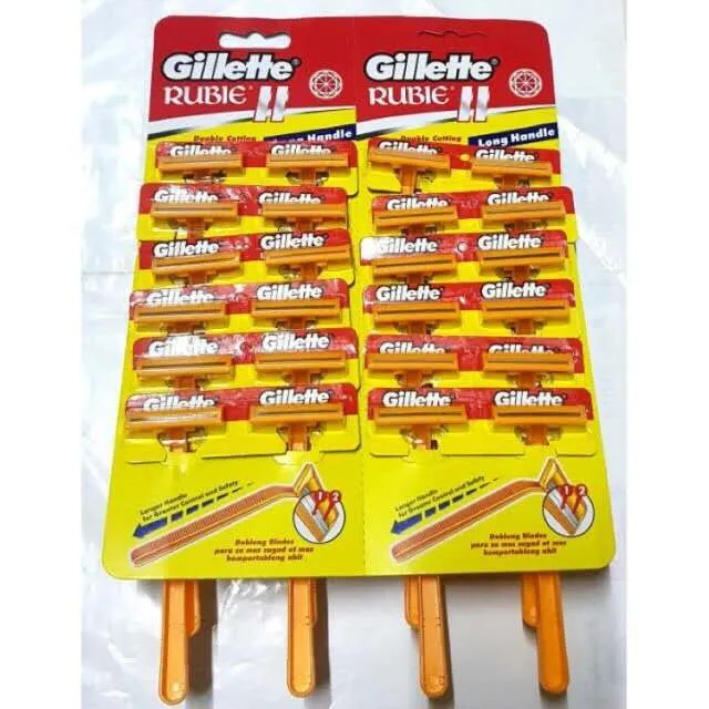 Gillette Rubie Double Cutting Action twin blade razor 1pair | Lazada PH