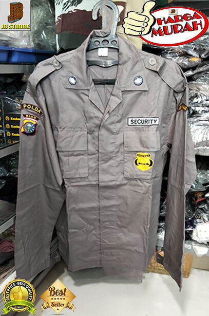Baju PDL Satpam Coklat Steln Lengan Panjang Baju Celana / Seragam PDL ...