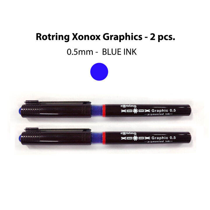 Rotring Xonox Graphics Drawing Pen 0.5mm - 2 pcs. (BLUE INK) | Lazada PH