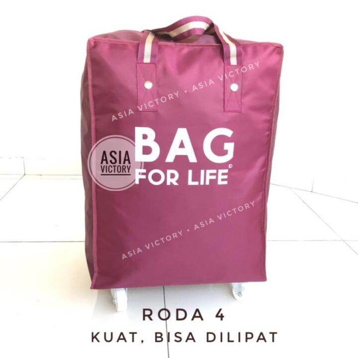 Tas Travel Barang Roda 4 Berputar 360 Cabin Size Fold Shopping Bag ...
