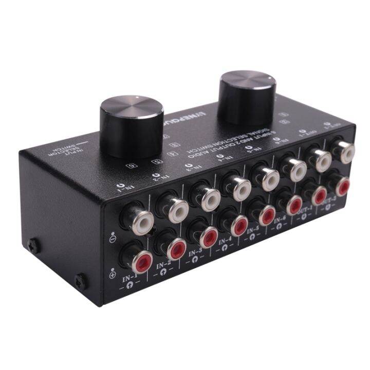 Switcher 6 In 2 Out Or 2 In 6 Out Headphone Speaker Switcher Stereo Sound Source Signal 