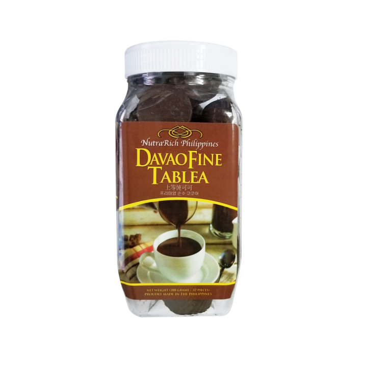 NutraRich Davao Fine Tablea Pure Chocolate 1 Bottle 288 g (32 pieces ...