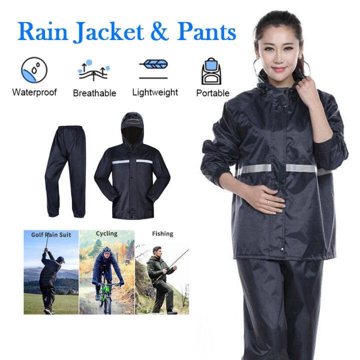 Raincoat for Motorcycle Rider PVC Thick Waterproof Poncho Jacket and ...