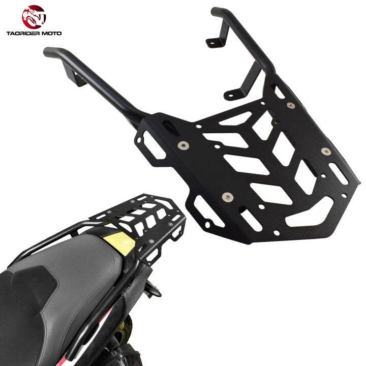 TAORIDER-MOTO Black Motorcycle Rear Carrier Luggage Rest Rack Cargo ...