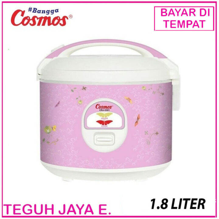 RICE COOKER COSMOS/MAGIC COM COSMOS CRJ 3301 Pink - 1,8 Liter | Lazada ...