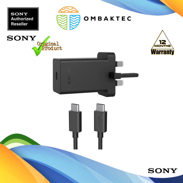 Sony 30W Fast charger XQZ-UC1 with USB-C charging USB-C to USB-C cable ...