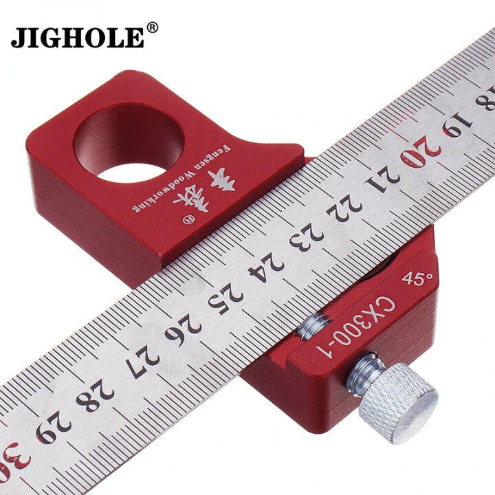 Woodworking Angle Ruler Metal Steel Ruler 45 90 Degrees Angle Line ...