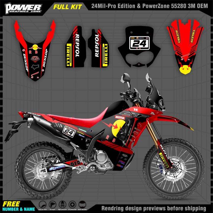 PowerZone Custom Team Graphics Decals 3M Stickers Kit For HONDA 2021 ...