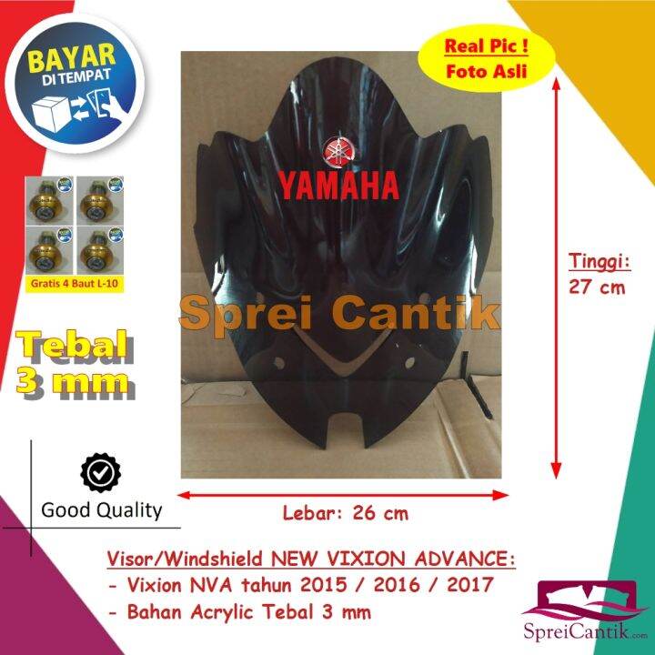 Visor NEW VIXION ADVANCE 2015 2016 2017 - Windshield Winsil Variasi ...