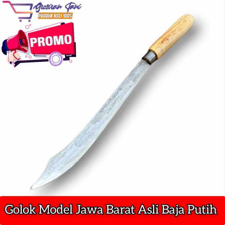 (Terbaru) Golok Model Jawa Barat Asli Baja Putih - Pisau Panjang ...