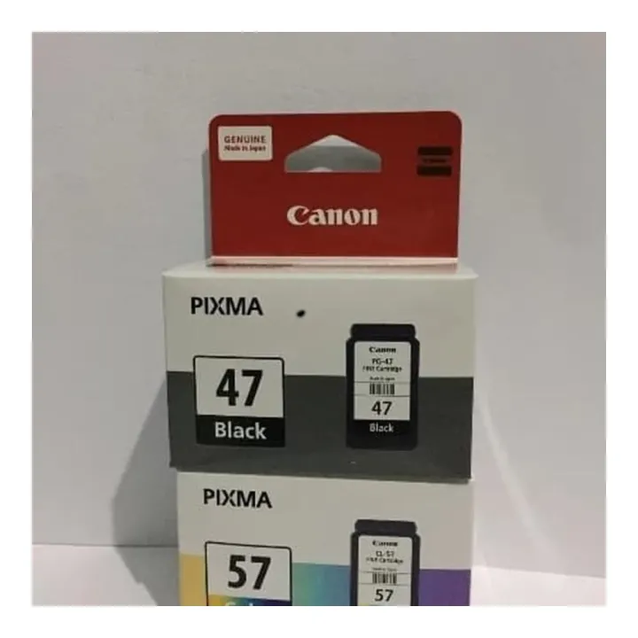 Canon PG47 & CL57 Cartridge Paket Black Color PG 47 Hitam CL 57 Warna ...