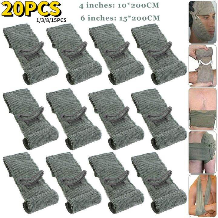 1 20PCS Israeli Bandage First Aid Trauma Hemostatic Bandage Kit Wound ...