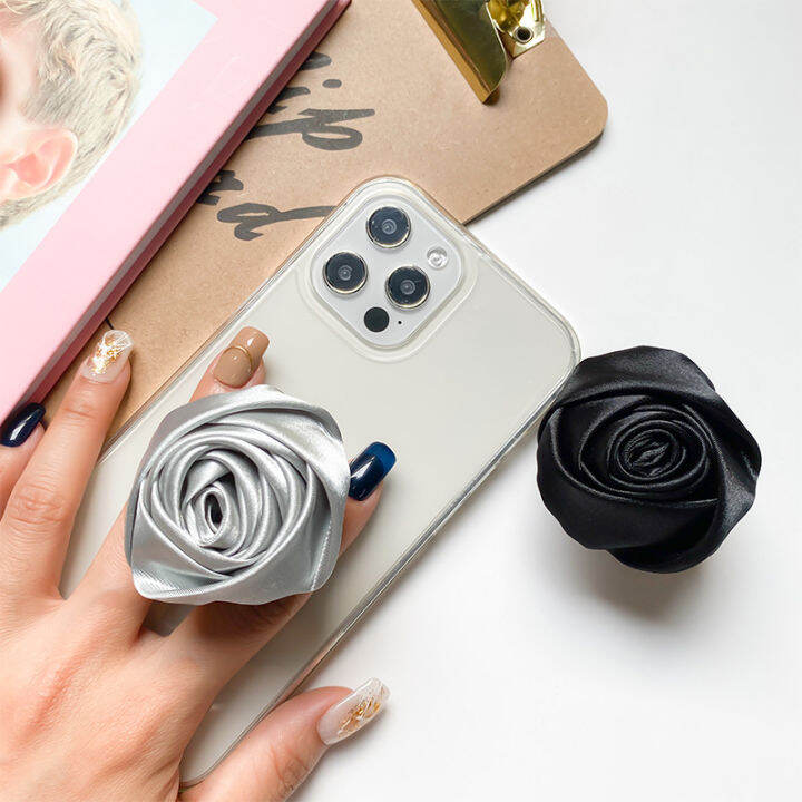 KoMo Personality rose phone ring holder aesthetic fabric flower 3m ...