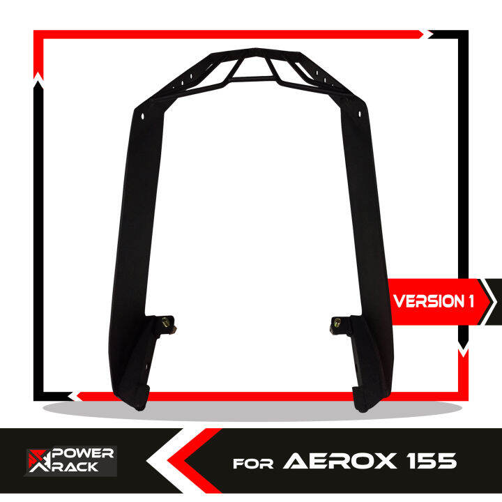 Yamaha Aerox 155 v1 Top box bracket / Power Rack / Powder Coated Black ...