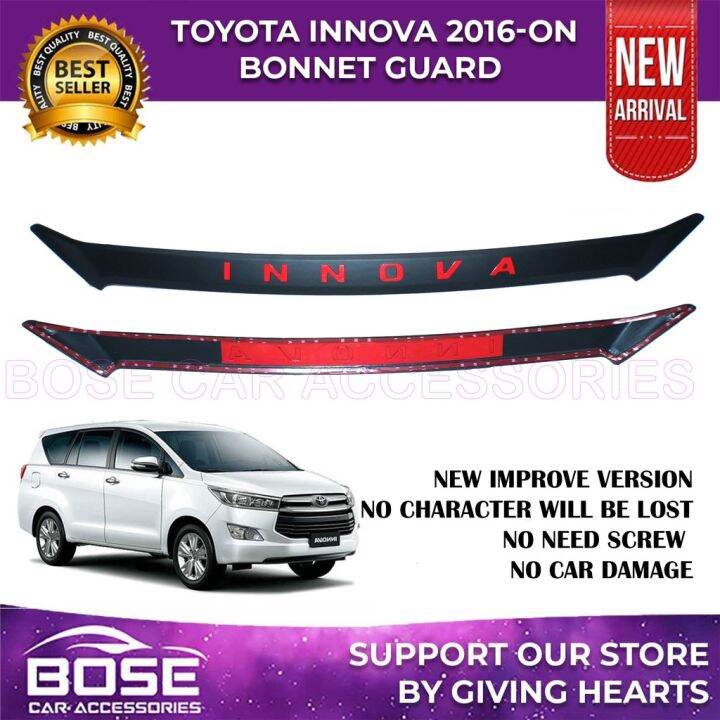 Bonnet Guard for Toyota Innova 2016 - 2019 Hood Lip / Shield Deflector ...