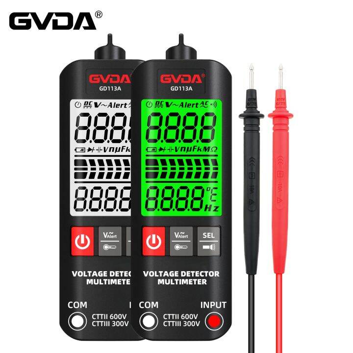 GVDA Digital Multimeter Non Contact Voltage Ohm Hz Resistance Meter ...