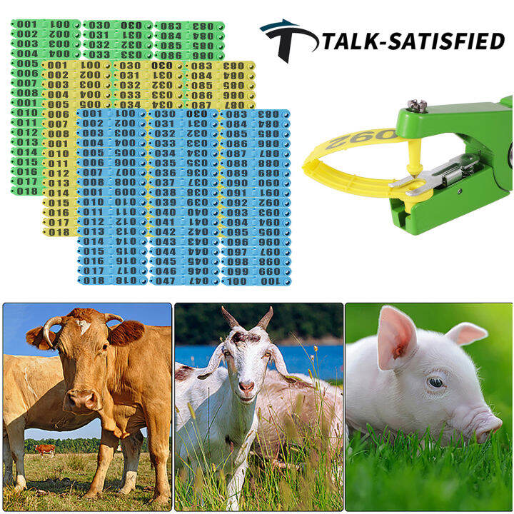 100pcs Pig Cattle Sheep Anti-shedding Ear Tag with Laser Printing ...