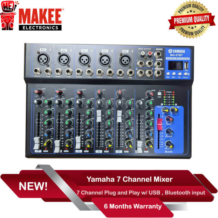 Yamaha MG-07BT 7 Channel Mixer w/ Bluetooth , USB , Mp3 Player | Lazada PH