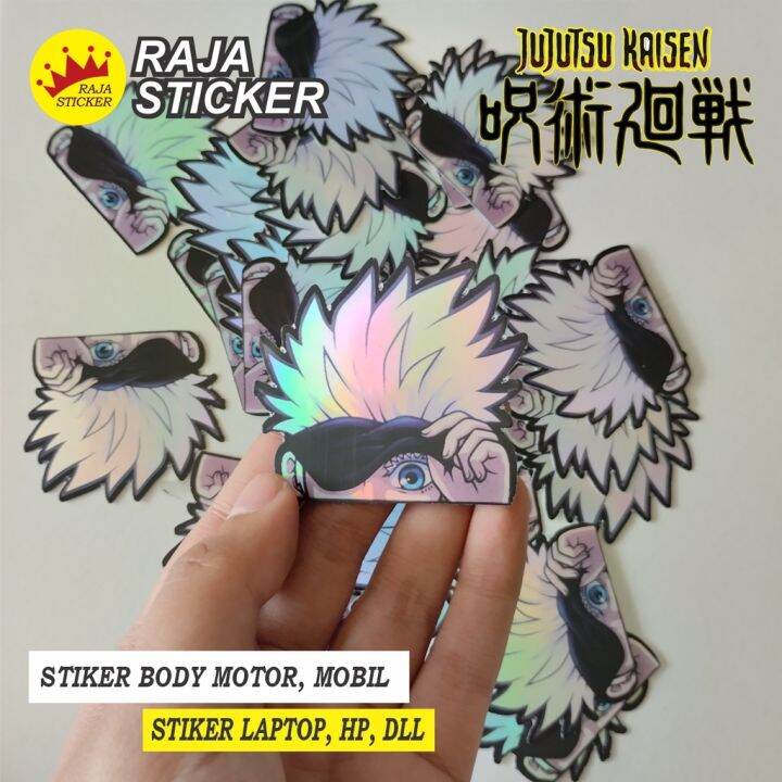 Sticker stiker hologram anime - jujutsu kaisen - gojo satoru | Lazada ...