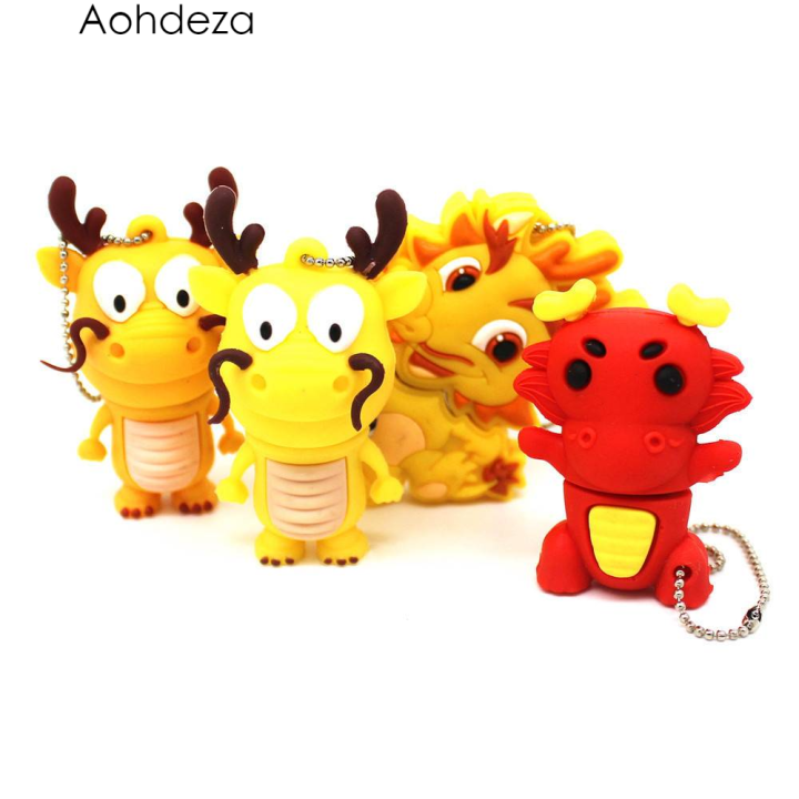 Cartoon Loong USB 2.0 Flash Drive 64GB 32GB 16GB 8GB Funny Chinese ...