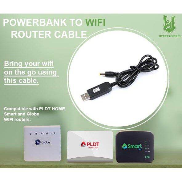 WiFi to Powerbank Cable for Pldt Home WiFi 5v to 12v step-up Cable ...