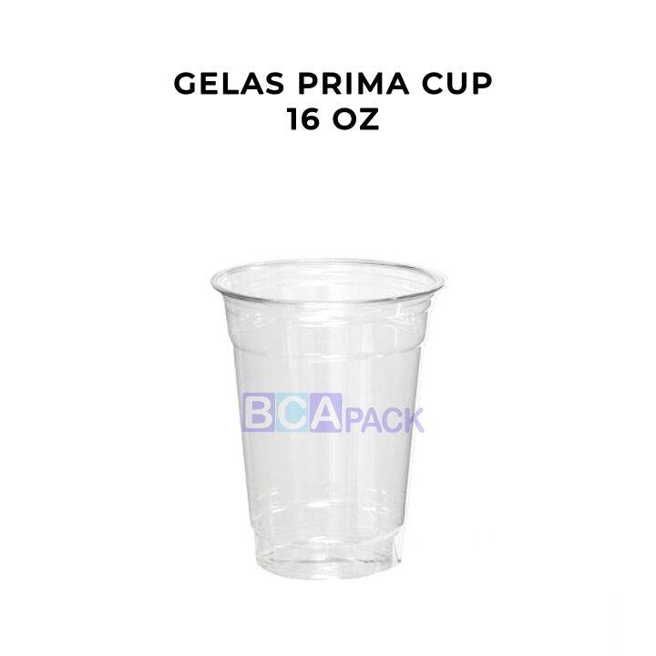GELAS PRIMA CUP - UKURAN 16 OZ - GELAS JUICE - CUP MINUMAN ISI 50 PCS ...