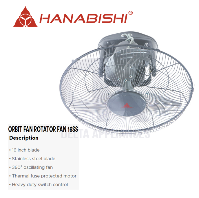 Hanabishi Rotator Fan 16SS Orbit Fan 16" | Lazada PH