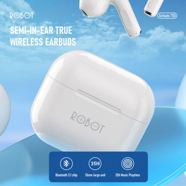 Robot Airbuds T50 Semi-in-ear True Wireless Earbuds | Lazada PH