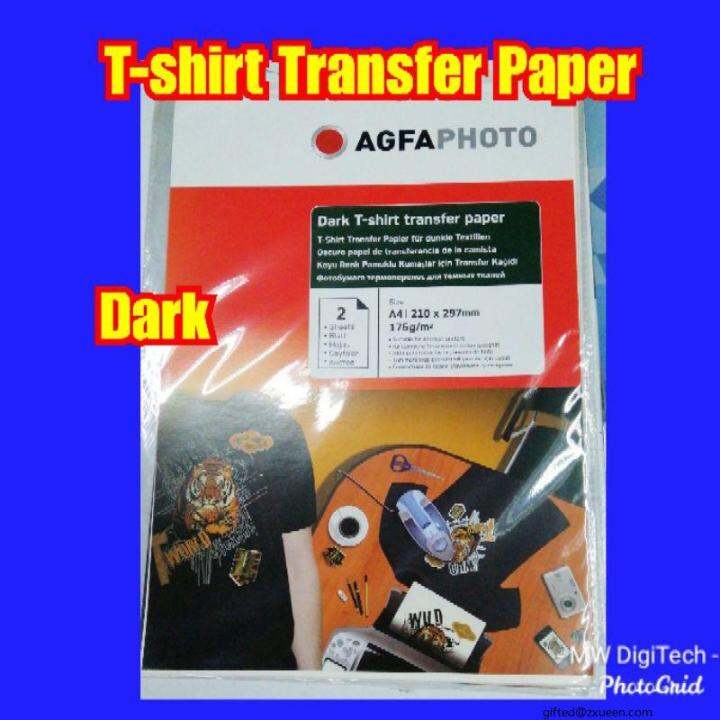 【READY STOCK】 ♛Agfa Dark Tranfer Paper for Tshirt Heatpress Printing ...