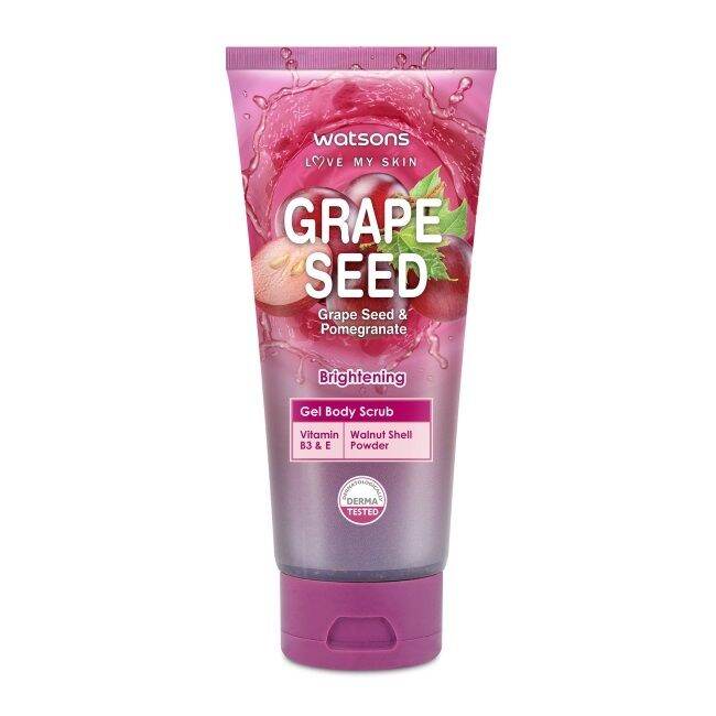 WATSONS Gel Body Scrub Grape & Pomegranate 200g | Lazada