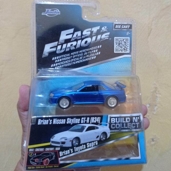 Diecast Mobil Brian's Nissan Skyline GT-R R34 Fast & Furious Jada ...