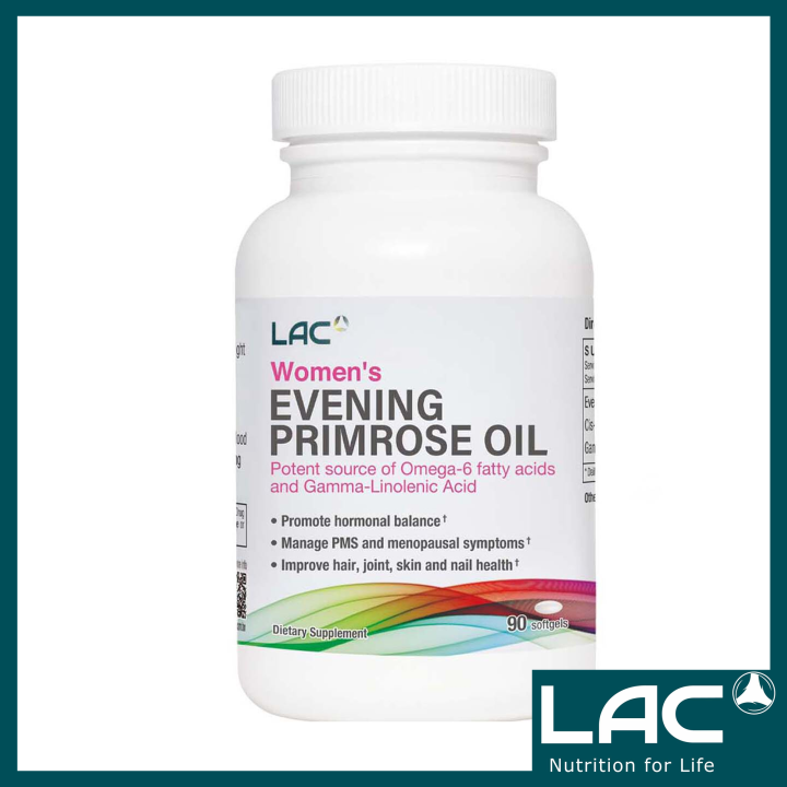 LAC Women's Evening Primrose Oil 500mg 90 SG (best by: February 2026 ...