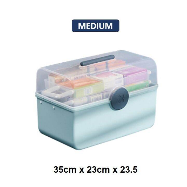 3 Tier Storage Basic First Aid Medicine Portable Box Organizer Home ...