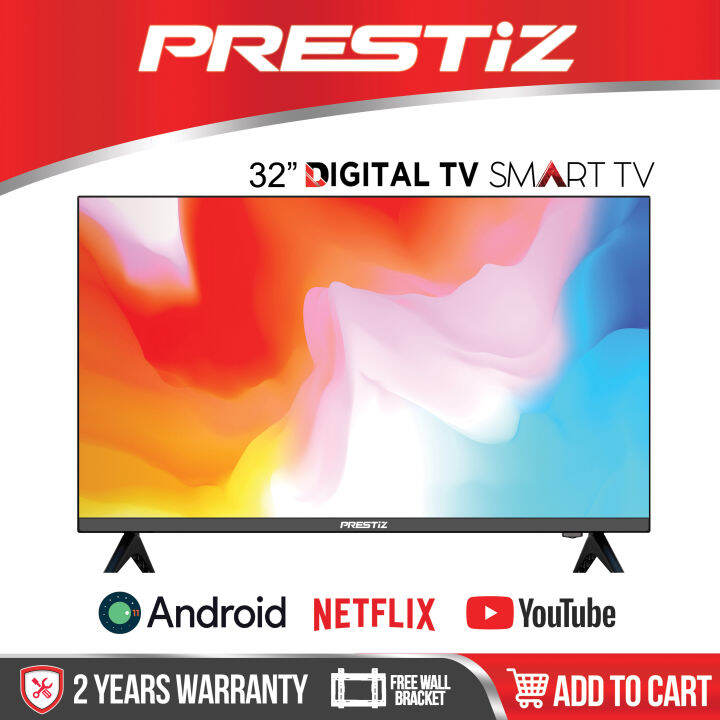PRESTIZ 32" Smart Android 11 Digital TV With Free Wall Mount & Remote ...
