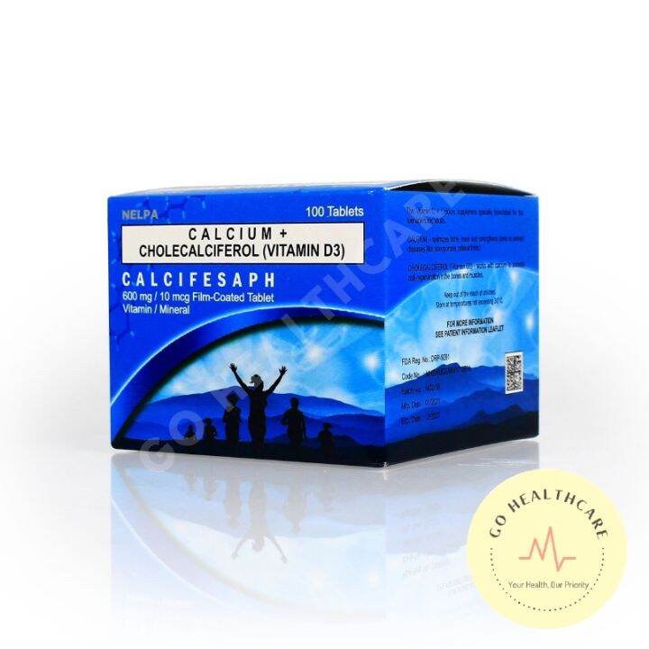 CALCIFESAPH - Calcium Cholecalciferol (Vitamin D3) 600mg/10mcg Film ...