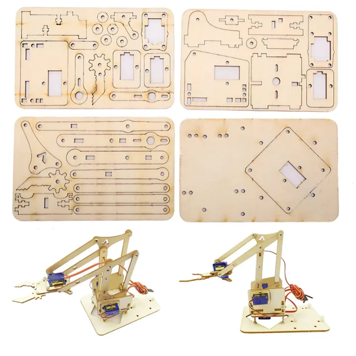 Legend[Flash sale] Robotic arm Plank 4 DOF Robot Robotic Arm Wooden ...