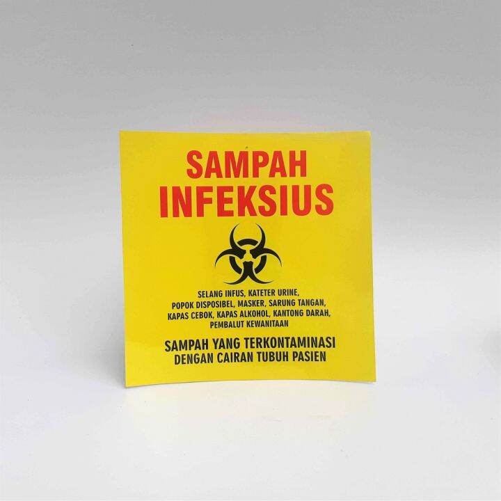Stiker Sampah Infeksius (Vinyl) - Stiker Tempat Sampah | Lazada Indonesia