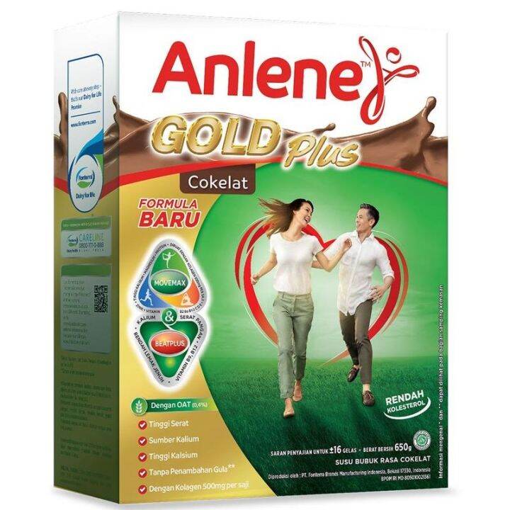 Anlene Gold Plus Hi-Calcium Coklat 650 gr / Nutrisi Jantung, Tulang ...