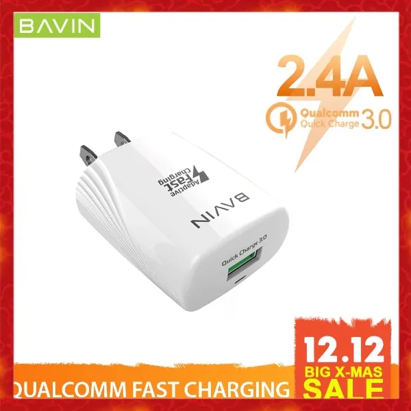 BAVIN PC586 Qualcomm 3.0 Quick Charger 20W w/ 1 meter charging cable ...