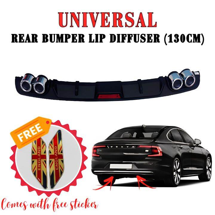 CP UNIVERSAL (130CM) Car Rear Bumper Diffusers Lip Spoiler Body Kits ...